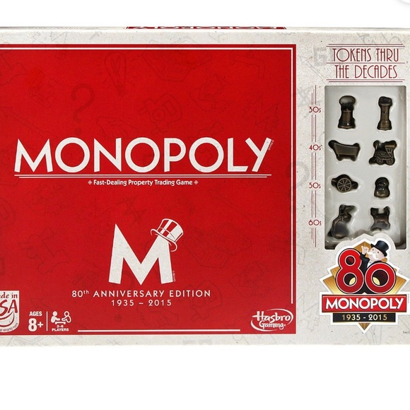 Hasbro | Games | Monopoly 8th Anniversary Edition By Hasbro Sealed Hard ...
